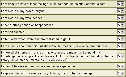 Intrapersonal Intelligence Examples